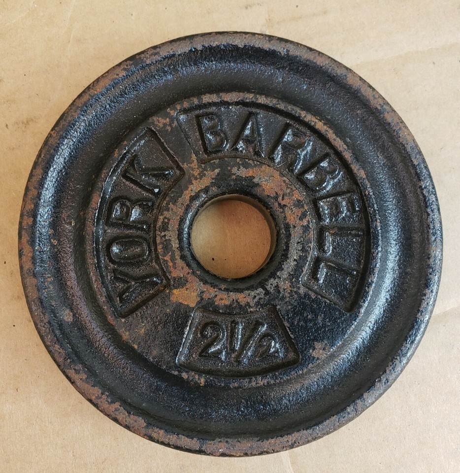 Single 2.5 lb YORK BARBELL Standard Weight Barbell vintage Rare ...