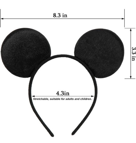 2pcs Set Mickey Ears For Kids / Adults Mickey Mouse headband Ears Bl ...