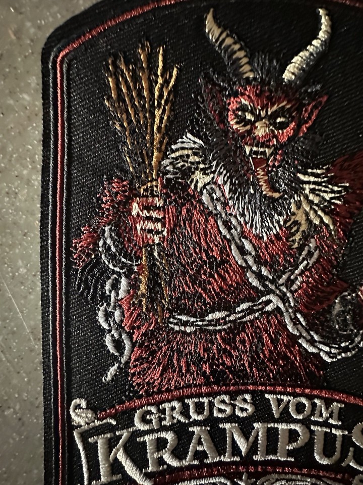 Krampus Embroidered Patch 4”w X 5”h Iron Or Sew On Gruss Vom Krampus ...