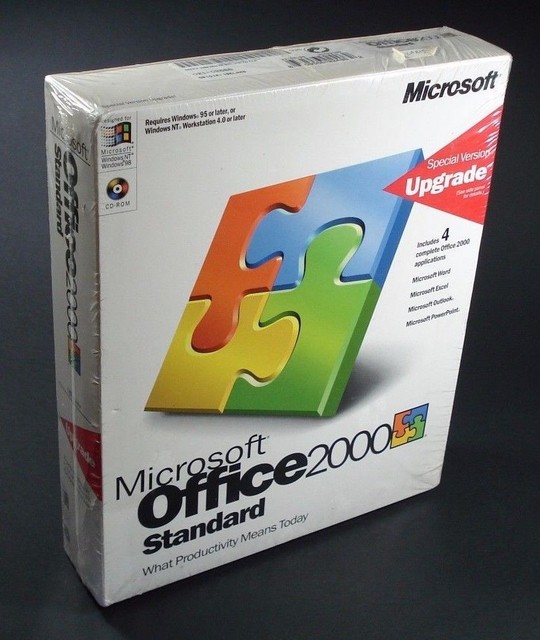 100 Genuine Microsoft Office 2000 Standard Full Version 4 Applications ...