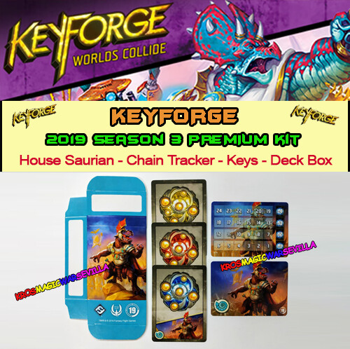 KEYFORGE 2019 Season Three Premium Kit House Saurian - Chain Tracker ...
