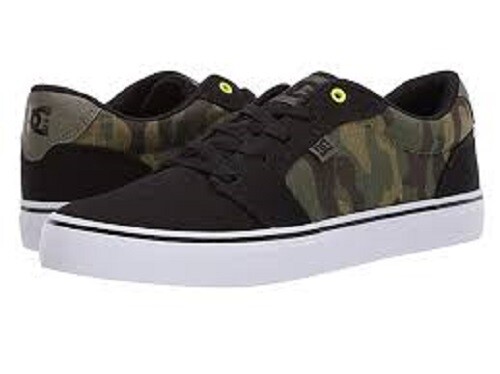 DC ANVIL CANVAS TX SE SKATE TRAINER MEN SHOES BLACK/CAMOUFLAGE SIZE 7.5 ...