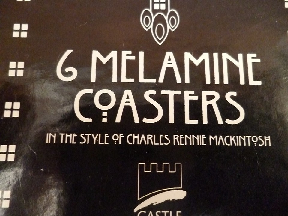 Castle Melamine Rennie Mackintosh Coasters - Made in Scotland | eBay UK