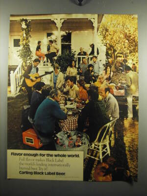 1972 Carling Black Label Beer Ad - Flavor enough for the whole world | eBay