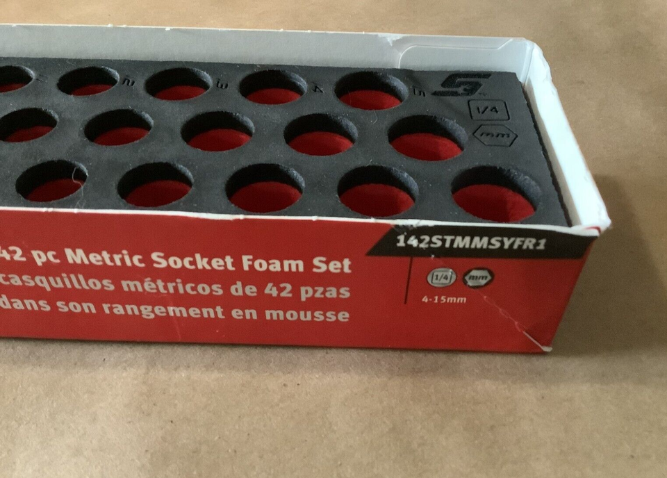 New Snap-on Foam Organizer Tray for 42pc 1/4" Drive METRIC Socket Set ...