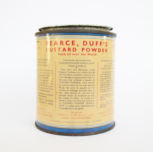 Vintage English Pearce Duff´s Custard Powder 16 OZ tin can. Collectible ...