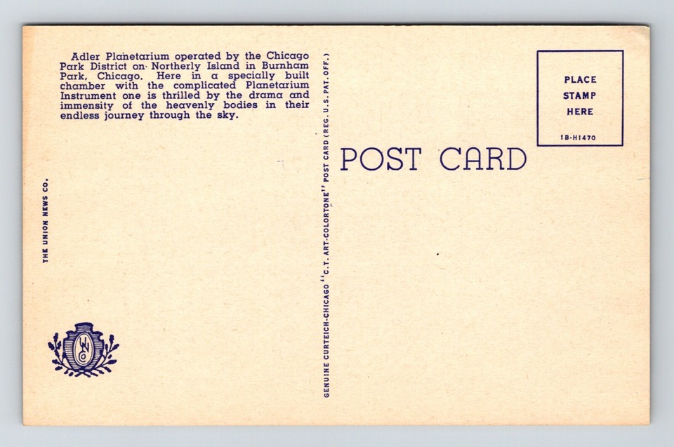 The Adler Planetarium, Grant Park postcard Chicago, IL | eBay
