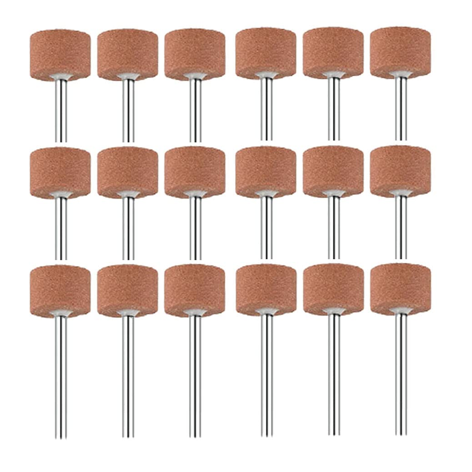 18Pcs Rotary Grinding Stones, 1/8'' Shank 15MM Cylinder Shape Abrasive ...
