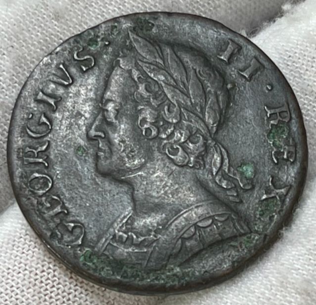 1749 Great Britain Half Penny Coin Better Condition High Value | eBay