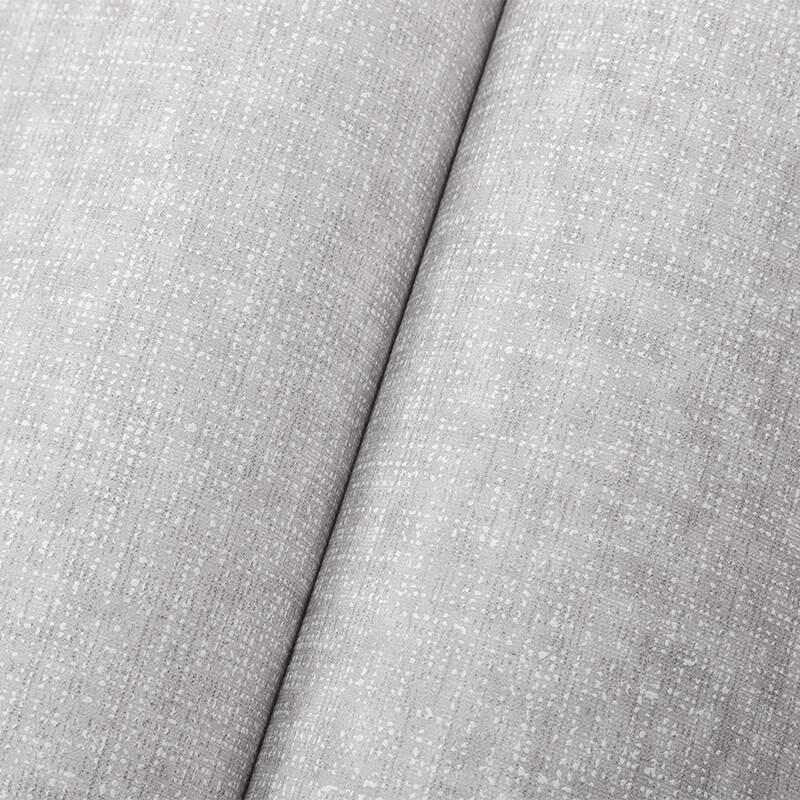 Grey Linen Effect Wallpaper Plain Textured Non-Woven Living Room Wall ...