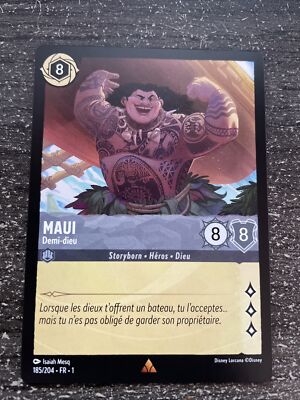 CARTE LORCANA TCG DISNEY MAUI 185/204 RARE NEUF FR | eBay