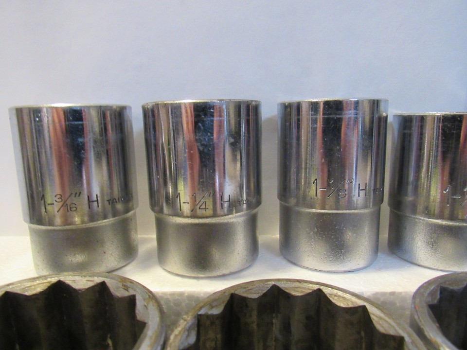 19 pc Heavy Duty SOCKET SET 2" - 3/4" Sockets /2 extenders/1 Break Bar ...