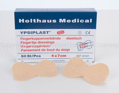 50 x Fingerkuppenpflaster Fingerkuppenverband 4x7cm elastisch ...