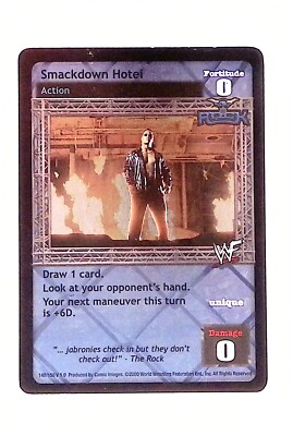 WWF Raw Deal The Rock Smackdown Hotel Unique Superstar Foil Card 140 ...