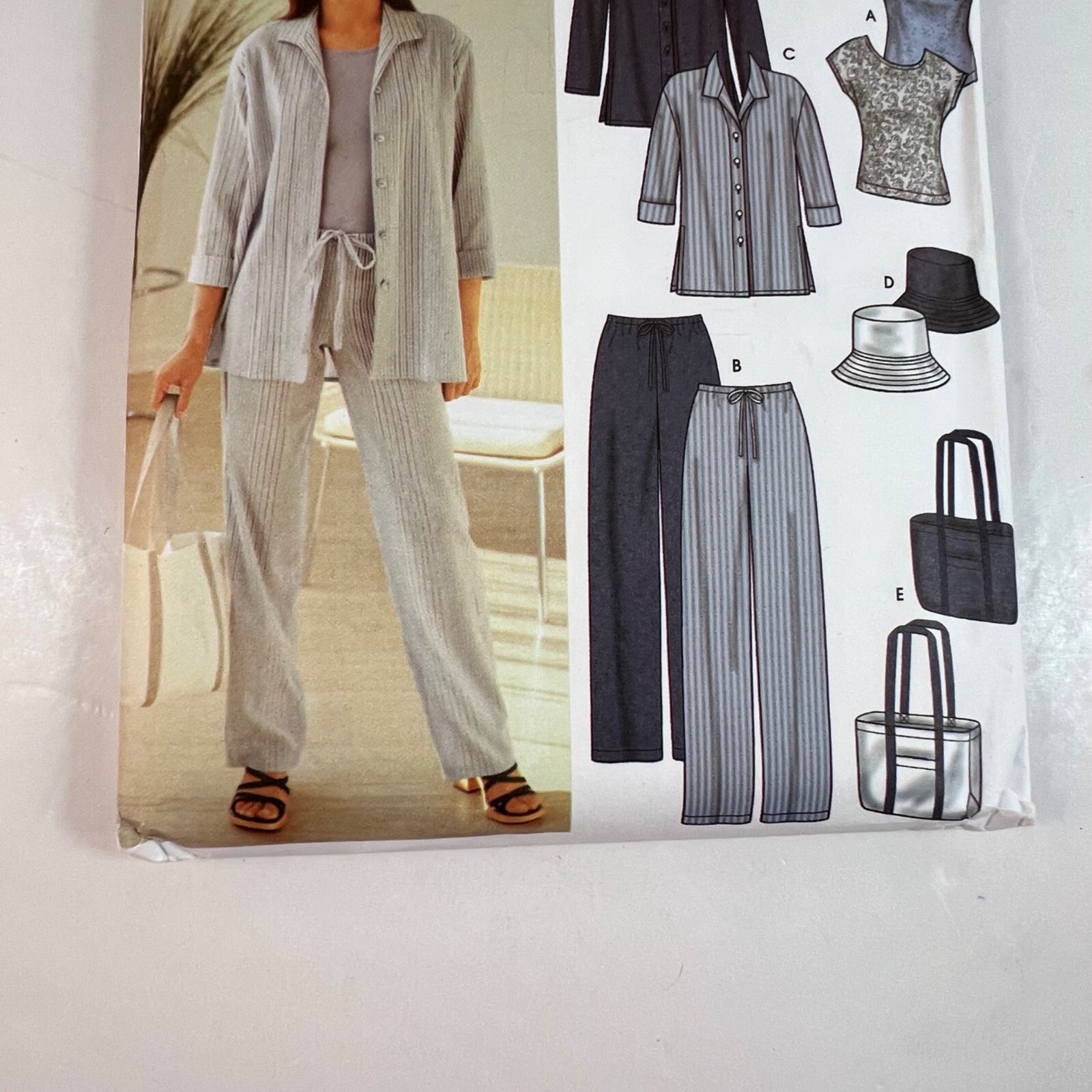 Simplicity 7182 Easy To Sew Misses Pants Shirt Top Hat Bag Size 8 - 14 ...