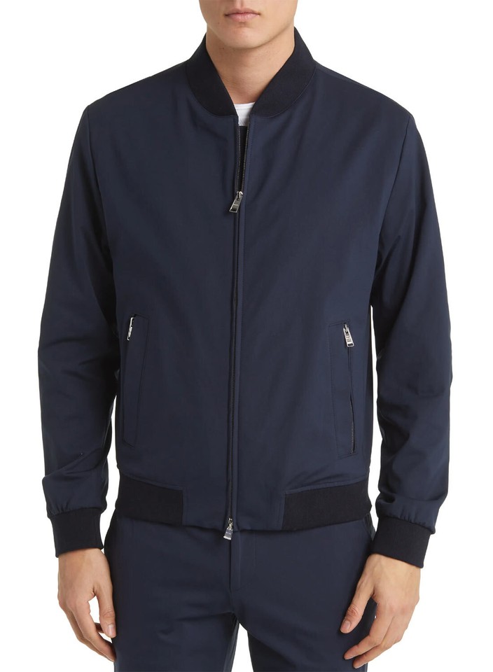 Hugo Boss Mens Performance Jersey Slim Fit Bomber Jacket 40 Regular ...