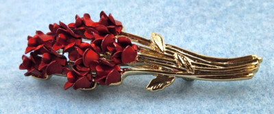 Dozen Roses Brooch DM (c) 97 Gold Tone Backing Costume Jewelry | eBay
