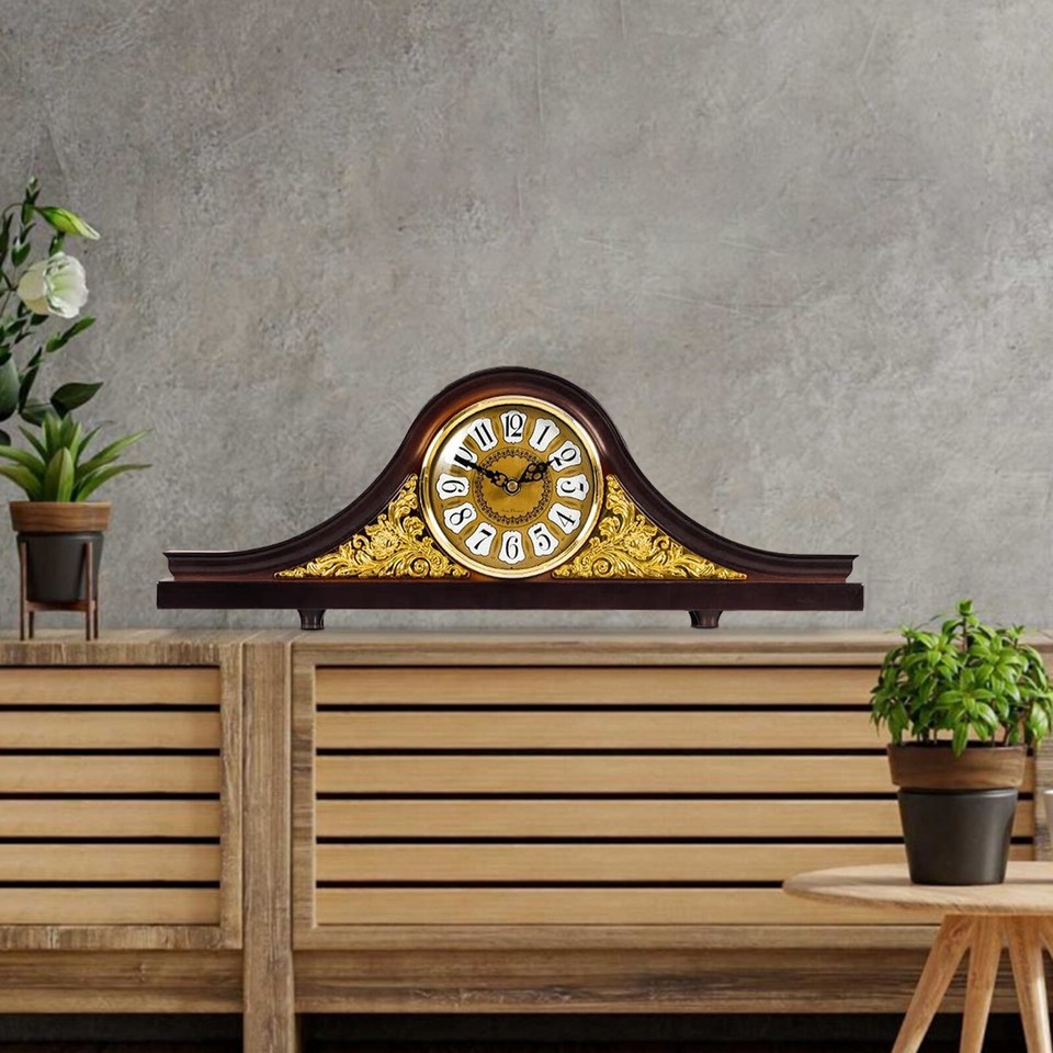 Vintage Large Wall Clock Analogue Time Quartz Decor Bedroom Kitchen ...