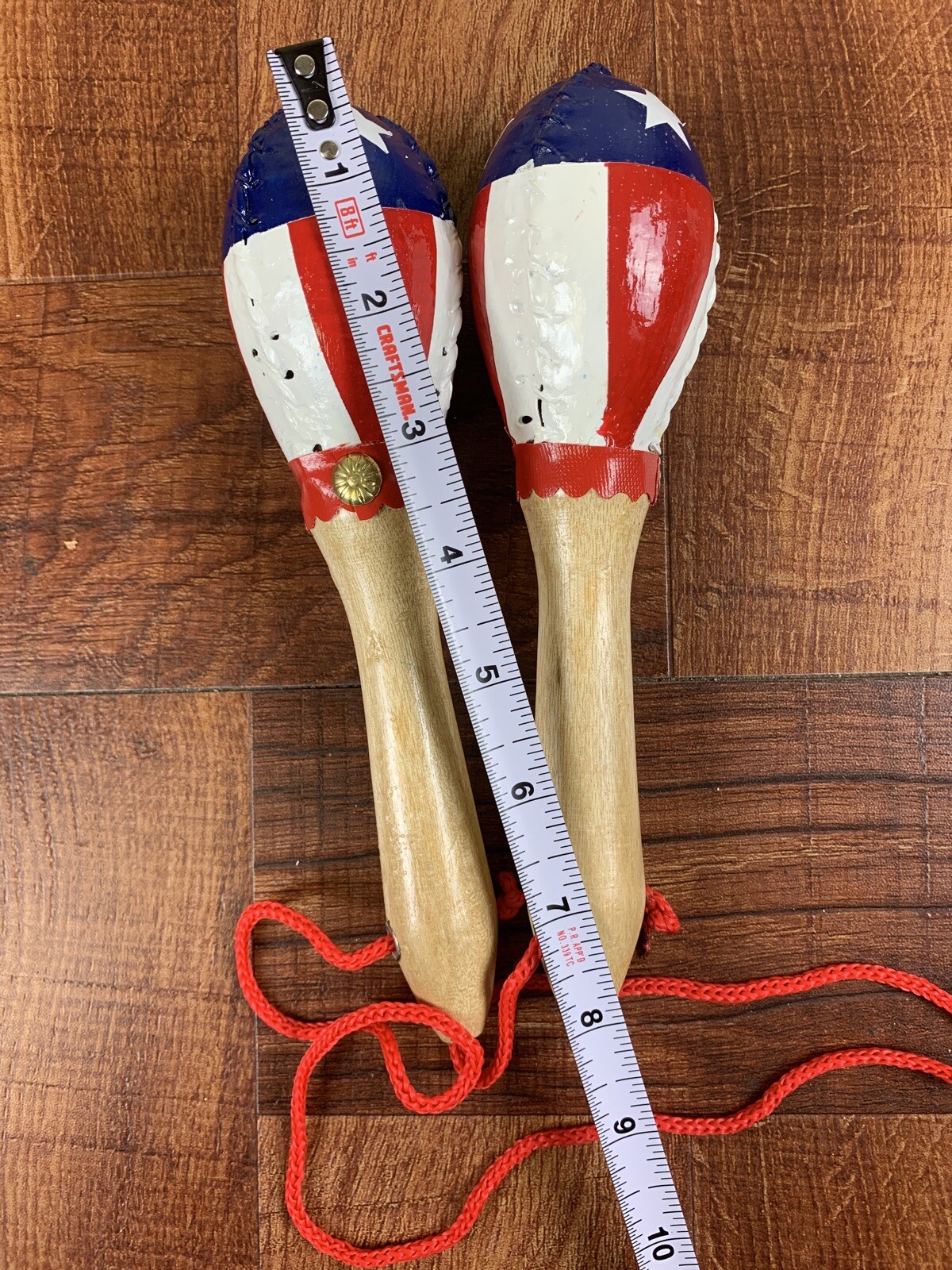 Leather Mini Maracas With Puerto Rico Flag Design Maraca Pequeñas De ...