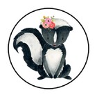 48 WOODLAND SKUNK ENVELOPE SEALS LABELS STICKERS 1.2" ROUND FAVOR | eBay