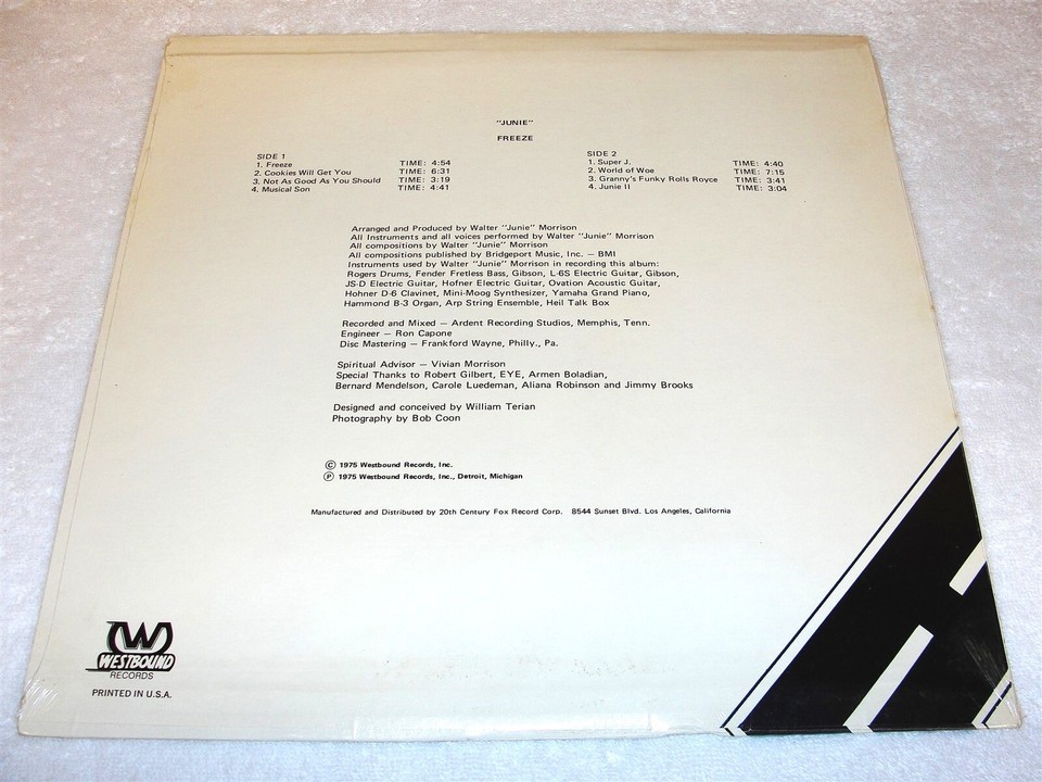 Junie-Walter Morrison "Freeze" 1975 Funk LP, SEALED!, Original Westbound Press | eBay