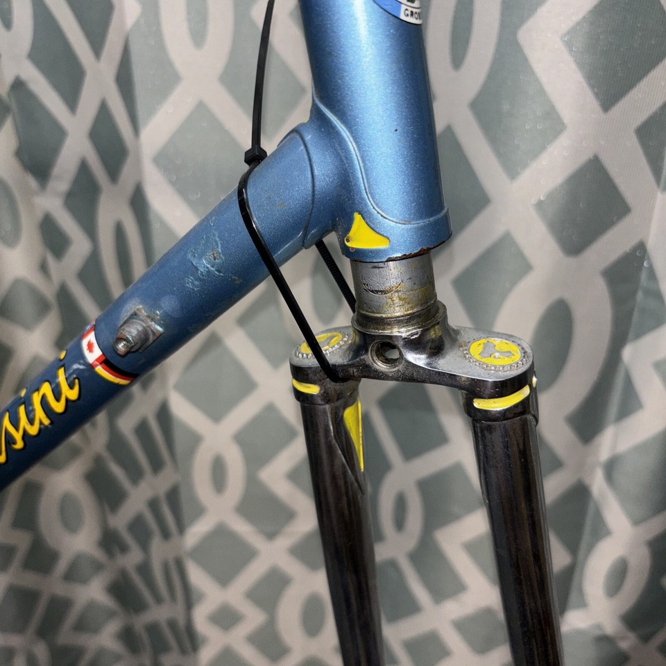 TOMMASINI STEEL FRAME VINTAGE ROAD RACING BICYCLE LUGED CAMPAGNOLO 58cm ...