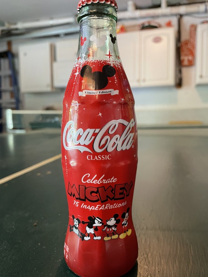 Coca Cola Glass Bottle 8 oz Celebrate Mickey Mouse 75 InspEARations ...