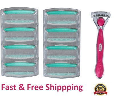 8 Sensitive Schick Quattro Razor Blades Cartridges Women Quatro Refills ...