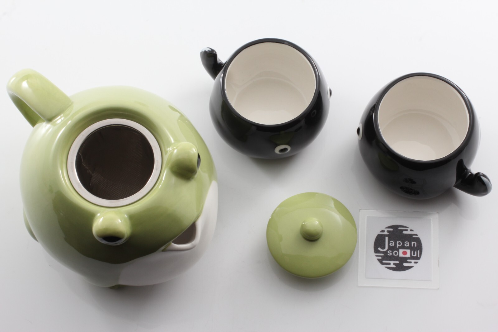 Tea Pot Cup Set San Art Frog Tadpole Green Black From JAPAN | eBay