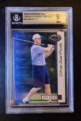 2000 Donruss Jim Kelly Card #98 /1125 Beckett Graded 9 Mint Buffalo ...