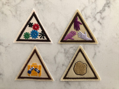 Vintage Girl Scout Iron-On Try It Triangle Patches. (4) | eBay