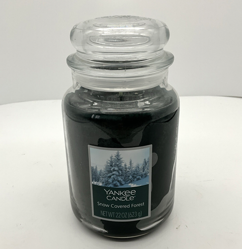 Yankee Candle Snow Covered Forest Large Jar 22oz Scented Green ...