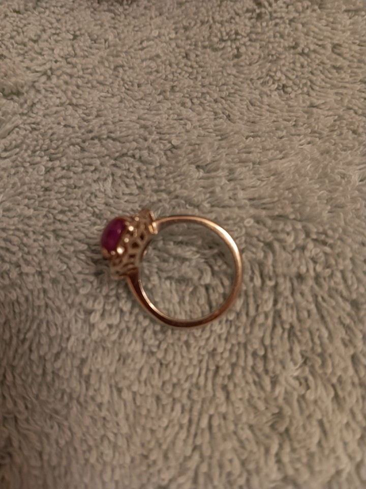 Rare Vintage Star Ruby Ring In Beautifully Filigreed 14kt White Gold ...