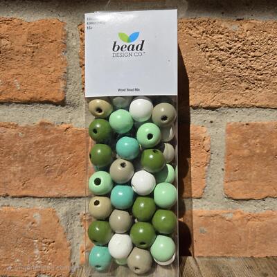 NIB Bead Design Co. Wood Bead Mix - Arts & Crafts Decorative Macrame ...