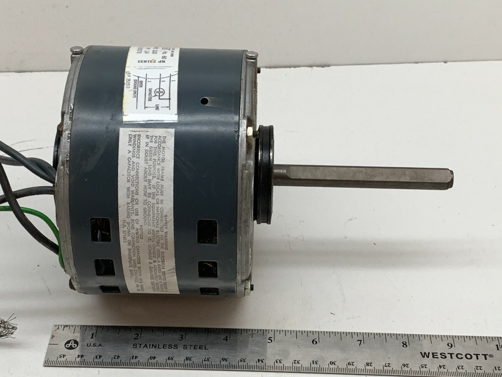 GE 5KCP39FG3315BT Permanent Split Capacitor G428 AC Fan Motor 1/4HP ...