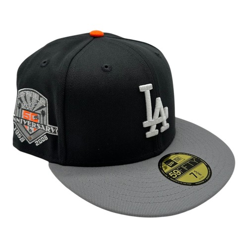 New Era 59Fifty Los Angeles Dodgers Hat Cap 7 5/8 Gray Fitted 50th ...