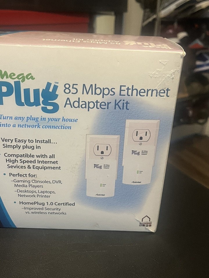 Brand New Open Box Actiontec Mega Plug 85 Mbps Ethernet Adapter Kit | eBay