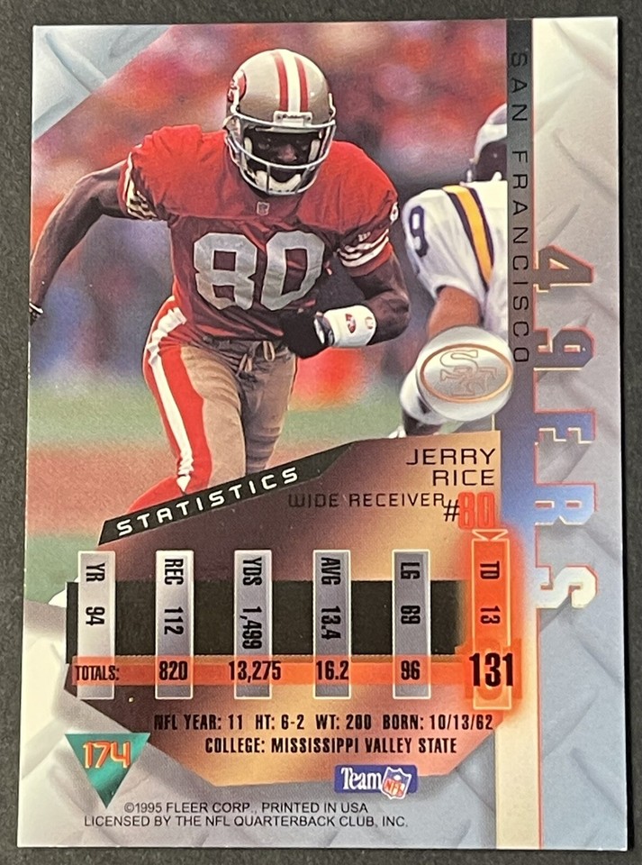 1995 Fleer Metal #174 Jerry Rice San Francisco 49ers | eBay