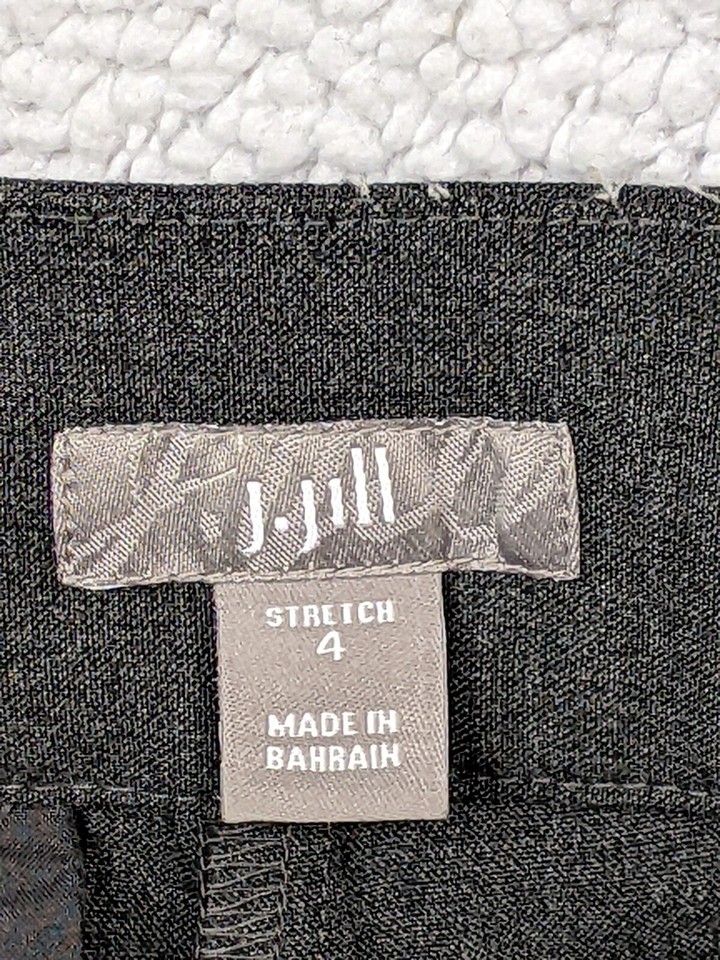 J. Jill Stretch Womens 4 Gray Dress Pant Straight Low rise Dark Wash | eBay