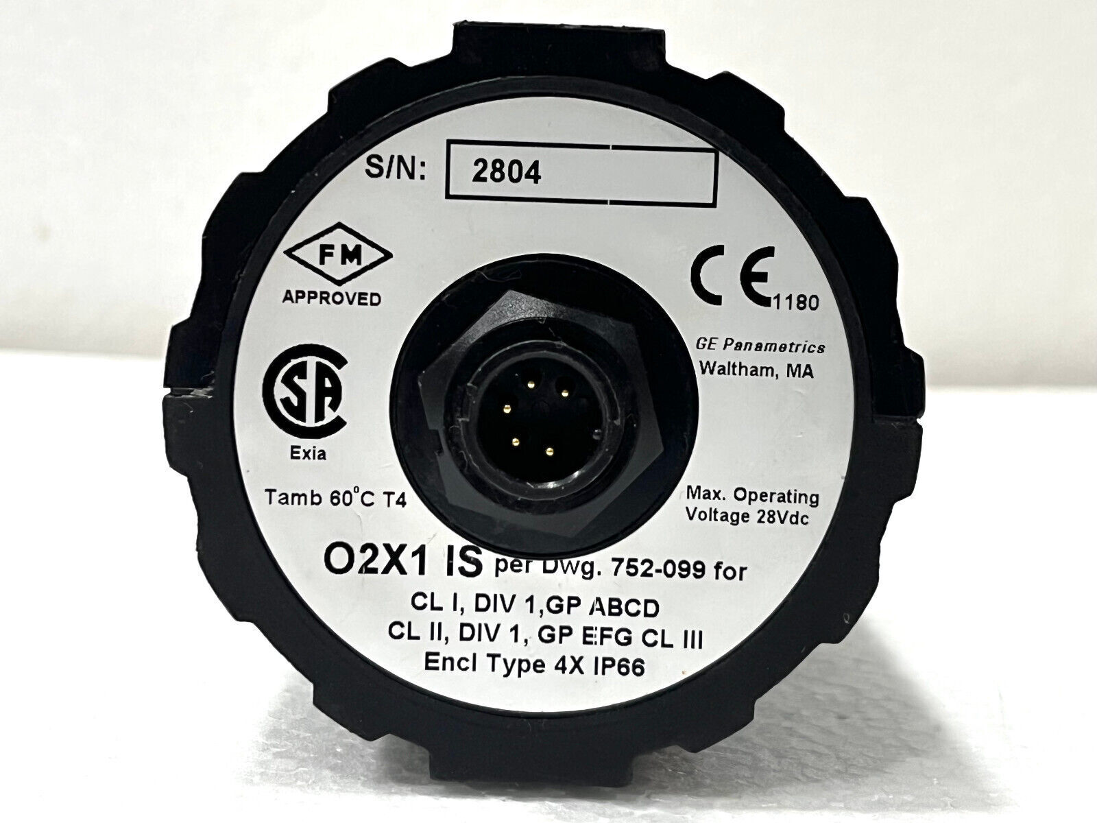 GE Panametrics Highly Reliable Intrinsically Safe EX O2X1 IS Oxygen ...