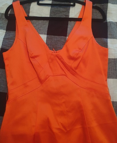 Ladies Cue Dress Beautiful Orange Colour Size 10 | eBay Australia