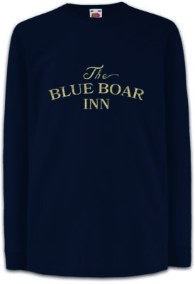 The Blue Boar Inn Kinder Langarm T-Shirt Robin Pub Bar Hood Symbol Sign ...