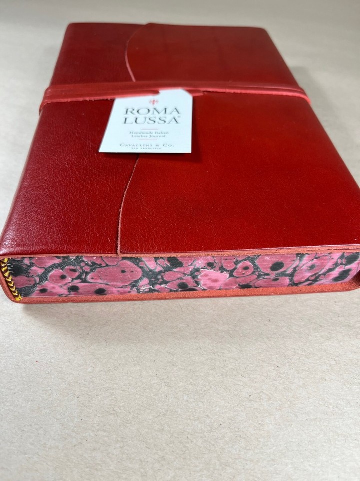 Cavallini & Co. Red Leather Roma Lussa Journal, 6" x 8" | eBay