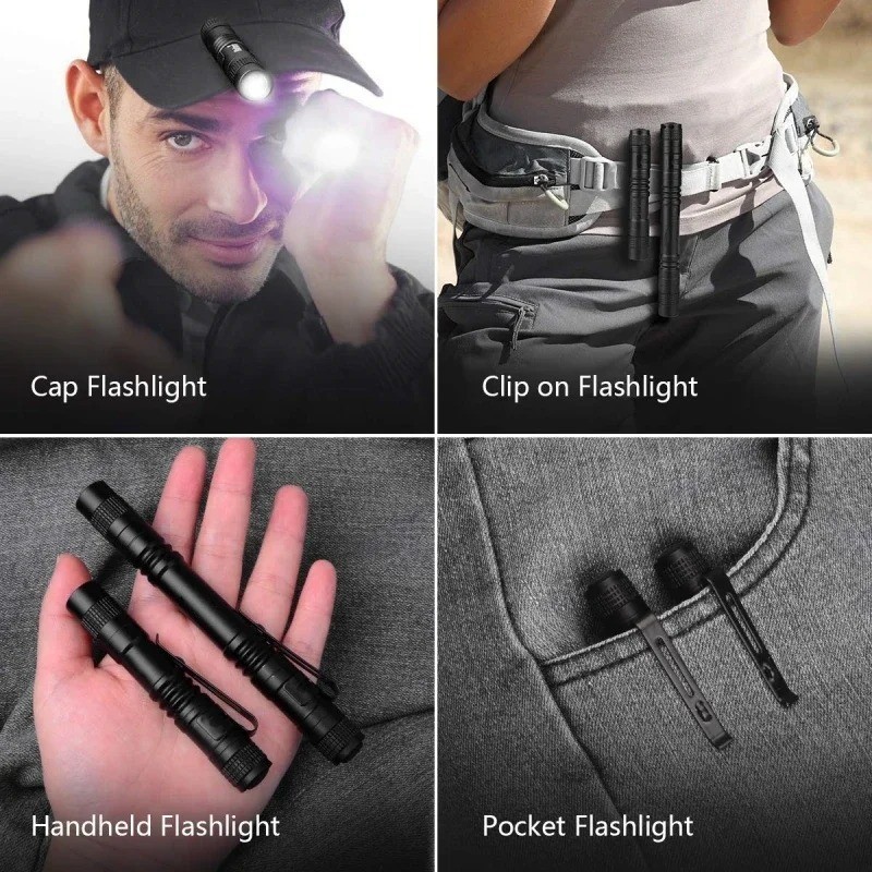 Small Mini LED Flashlight Handheld Pen Light Tactical Pocket Torch ...