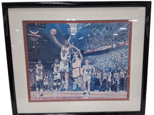 Vintage Framed Limited Edition Lithograph 'Shooting For Gold' Bart ...