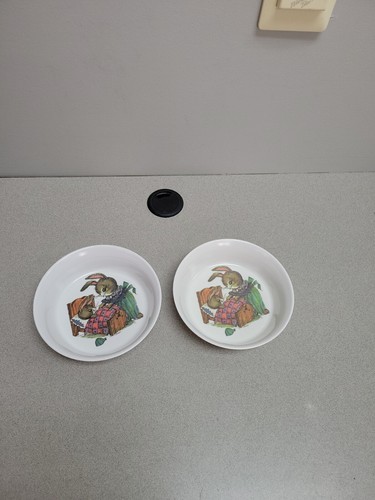 2 SiLite 3242 Chicago Illinois Vintage Kids Plastic Melamine Bowl Bunny ...
