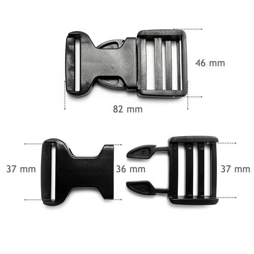 Clips à boucle latérale en plastique Delrin curseurs pour sangle 35 mm ...