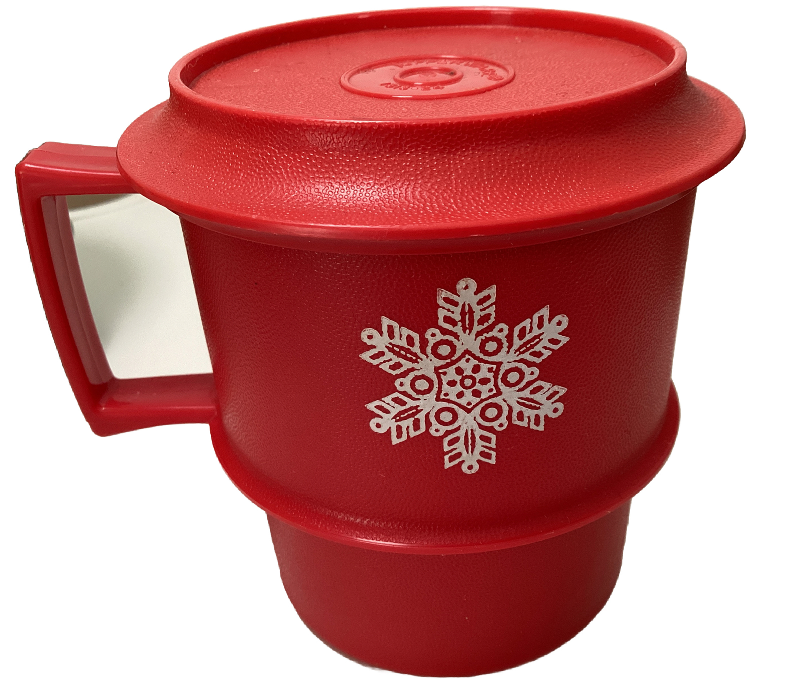 Set of 4 Vintage Tupperware Red & Green Christmas Winter Mugs w ...