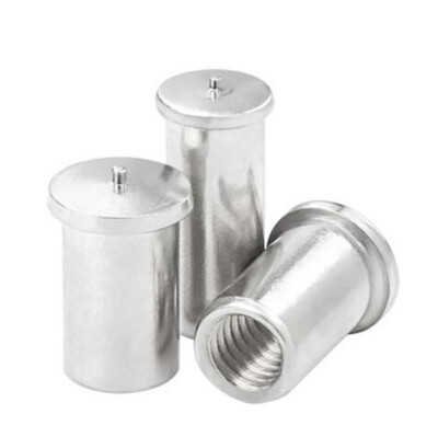 M3 M4 M5 Aluminum Spot Welding Nuts Female Threaded Stud Sleeving Bush ...