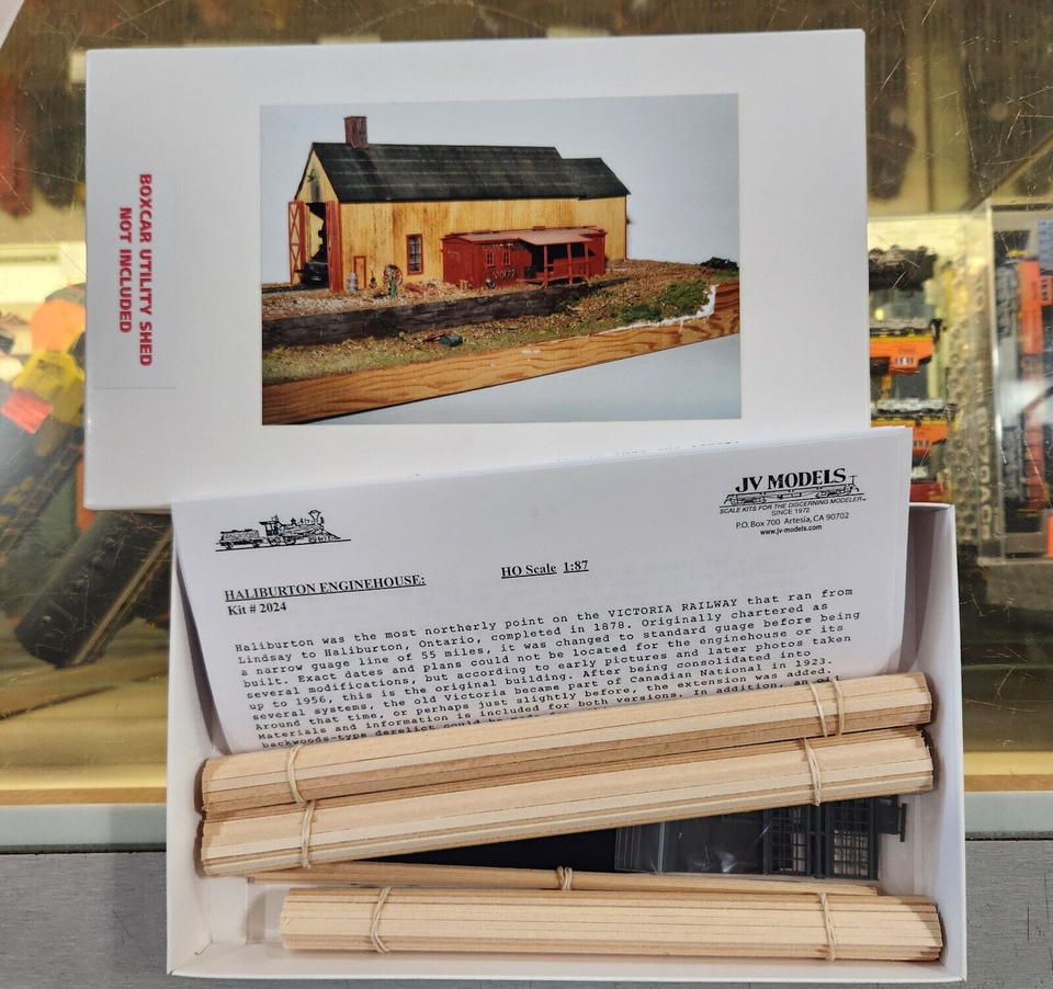 JV Models 2024 HO Scale Haliburton Engine House Kit | eBay